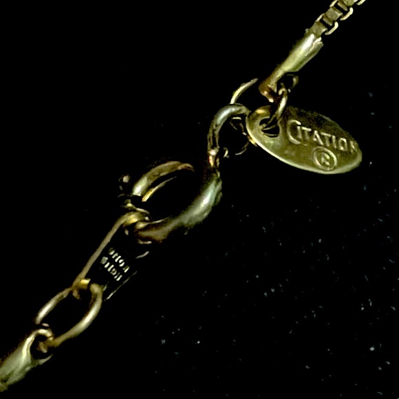 Citation | Jewelry | Vintage Citation 24 Goldtone Box Chain Necklace ...